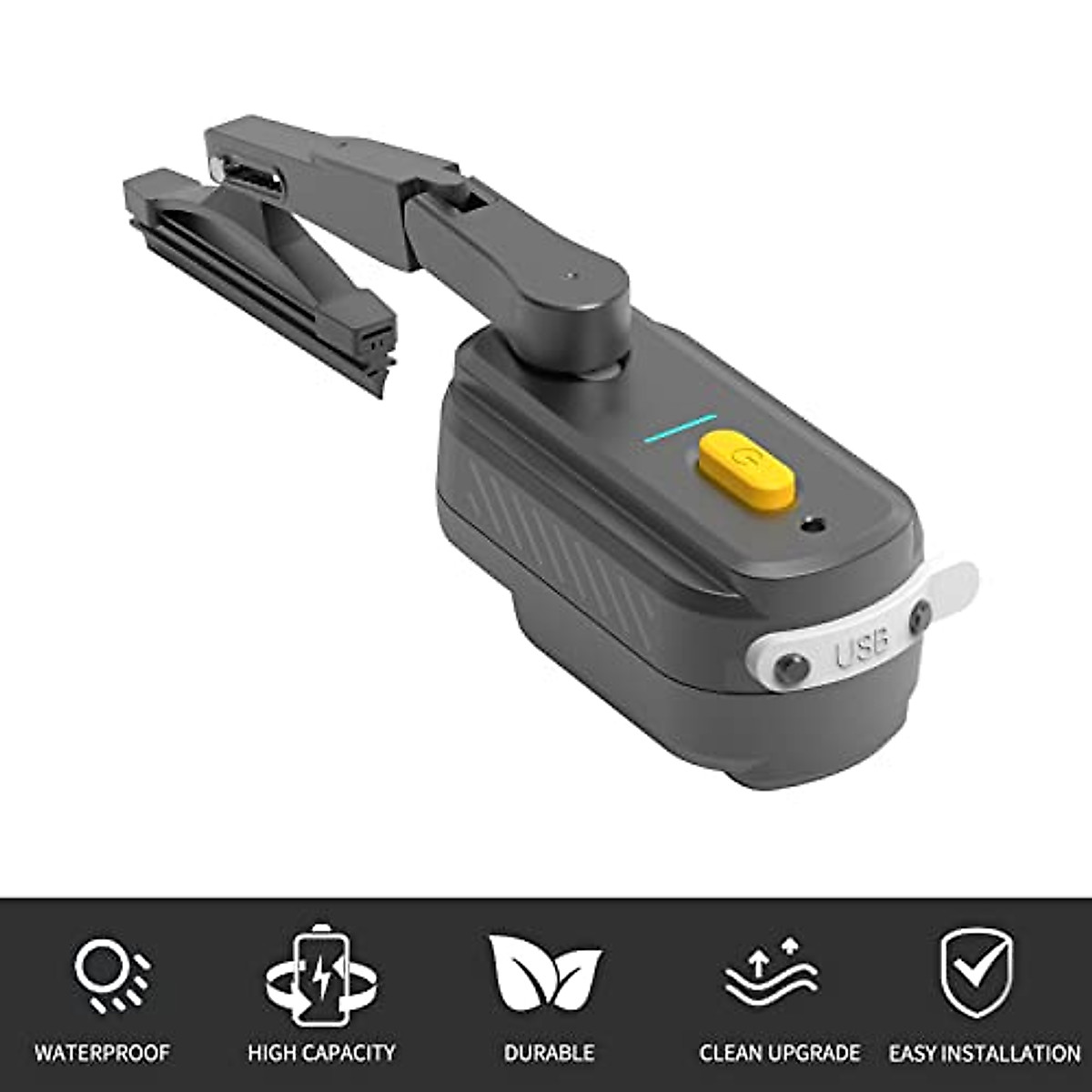 Shkalacar Motorcycle Helmet Windshield Wiper Rechargeable Waterproof Helmet Wiper Compatible with Most Visor