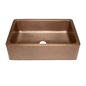 Adams Copper 33" Single Bowl Farmhouse Apron Kitchen Sink