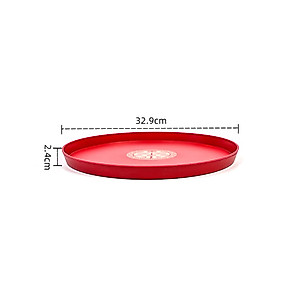 Tofficu 3 Pcs Wedding Tray Cupcake Toppers Red Wedding Plates Decoraciones para Salas De Casa New Year Party Plate Red Candy Serving Tray Food Decor Chic Storage Plate Salad Plate Dessert