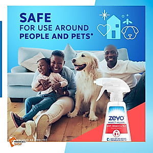 Zevo Instant Action Multi-Insect gets Ride Ants, roaches and More, Indoor Outdoor Use, Bio-Selective Pet + (1) Card Protector Venancio’sSticker & Sticky Fruit Trap (Zevo 12oz - Pack of 2)