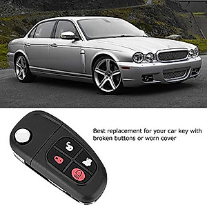 4Button 43Hz Remote Key, Key Fob Nhb1U241 Fit for Jaguar Xj 20022008, Jaguar XJR 20022008, Jaguar Xtype 2002 20042009 (Not Support 2003 Juguar Xtype), Jaguar Stype 19992009 2002 XJR Jaguar S Type