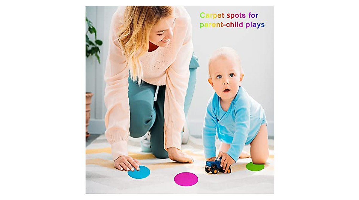 Colorful Classroom Sit Dots - 36 Durable Carpet Markers