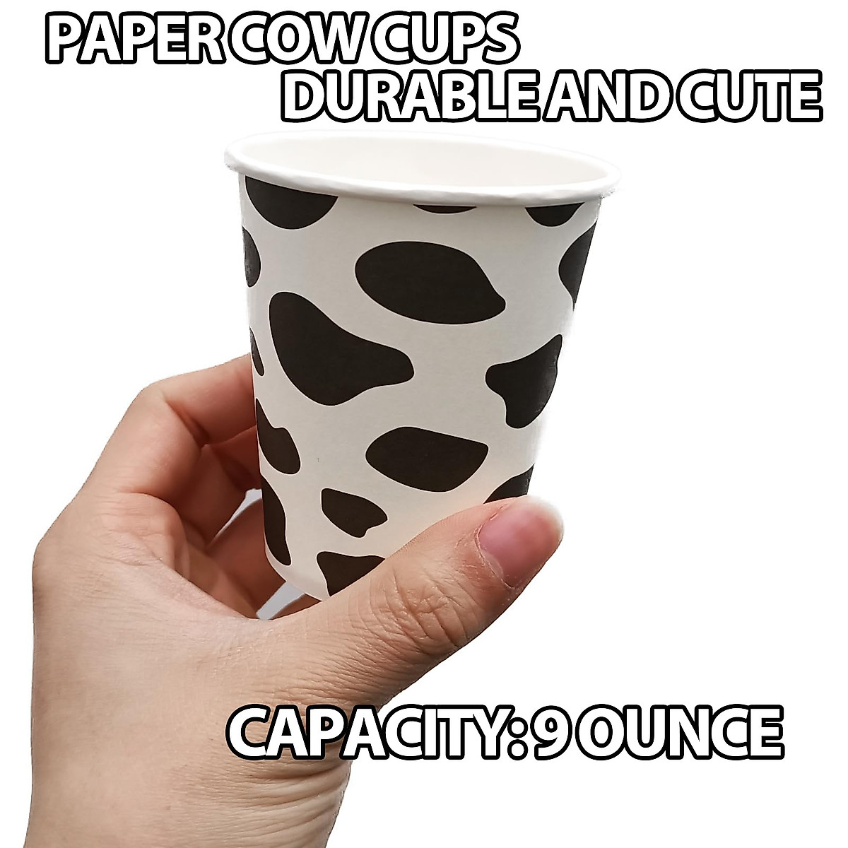 30 Pcs Cow Cups Cowgirl Cups Cow Print Paper Cups Cow Party Favors Farm Birthday Party Supplies Cowgirl Baby Shower Decorations