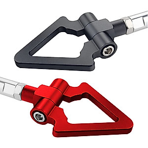 Riloer Front Aluminum Triangle Tow Hook, Front Bumper Tow Towing Hook, Compatible with Scion FR-S BRZ Impreza WRX Sti Compatible with Toyota 86, Black