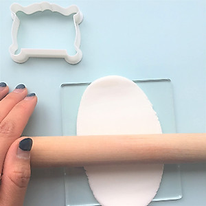 CHENRUI Baby Shower Cookie Fondant Stamp Oh Baby Fondant Embosser Cookie Stamp Cookie Cutter (Crib)