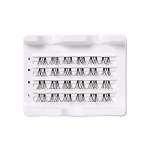KISS Falscara Multipack False Eyelashes, Lash Clusters, Natural Wispy Wisps', 10mm-12mm-14mm, Includes 24 Assorted Lengths Wisps, Contact Lens Friendly, Easy to Apply, Reusable Strip Lashes