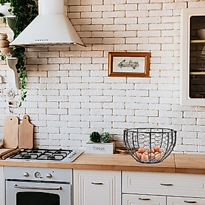 Yardwe Wire Egg Basket with Handles Metal Egg Storage Basket Chicken Eggs Holder Organizer Food Storage Container Case for Kitchen