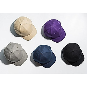 CLAPE Baseball Cap Short Brim Cotton Twill Cap Trucker/Baseball Style Cap Black