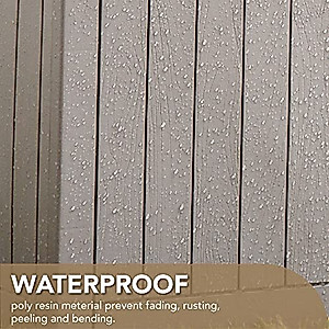 Devoko 31 Gallon Lightweight Resin Deck Box Waterproof Lockable Storage Container for Patio Furniture Accessories and Indoor Outdoor Toys/ 3 Pieces