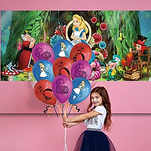 Alice in Wonderland Birthday Party Supplies Decorations Cake Topper Balloons Favors Backdrop Banner Decor