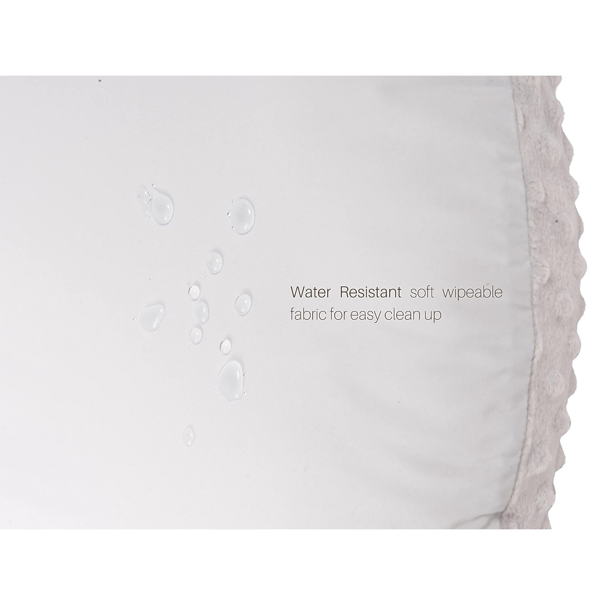 Mila Millie Water Resistant Removable Cover for Newborn Lounger | Minky Sensory Touch Slipcover for Baby Floor Seat | Premium Quality Soft Wipeable Fabric | Hypoallergenic (Fog)