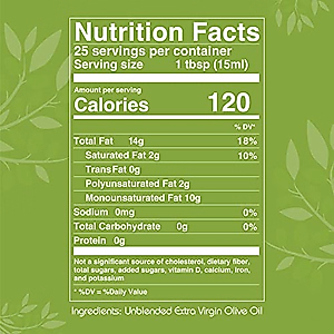 Olive Oil | USDA Organic Extra Virgin Olive Oil | Ice Pressed Extra Virgin Olive Oil | Supports Digestive Health | High in Nutrients | Raw | Vegan | Non-GMO | Gluten Free | 13 Fl Oz