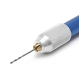 Balax 21 Pcs Mini Twist Drill Bits Set Index 61-80 w/Aluminum Hand Drill For Hobby