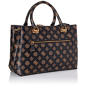 Guess G Vibe Girlfriend Satchel Mocha Logo, Mocha Logo