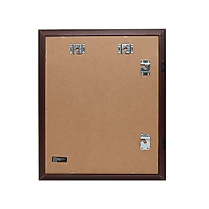 FrameWorks 10” x 12.5” Mahogany Wooden Kid Art Frame with Gallery Style Edges, Tempered Glass, and Elastic Straps 2-Pack