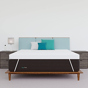 ZenWave 3" King Size Gel Memory Foam Mattress Topper, Washable Cover, Infused with Calming Hemp Extract, CertiPUR-US Certified