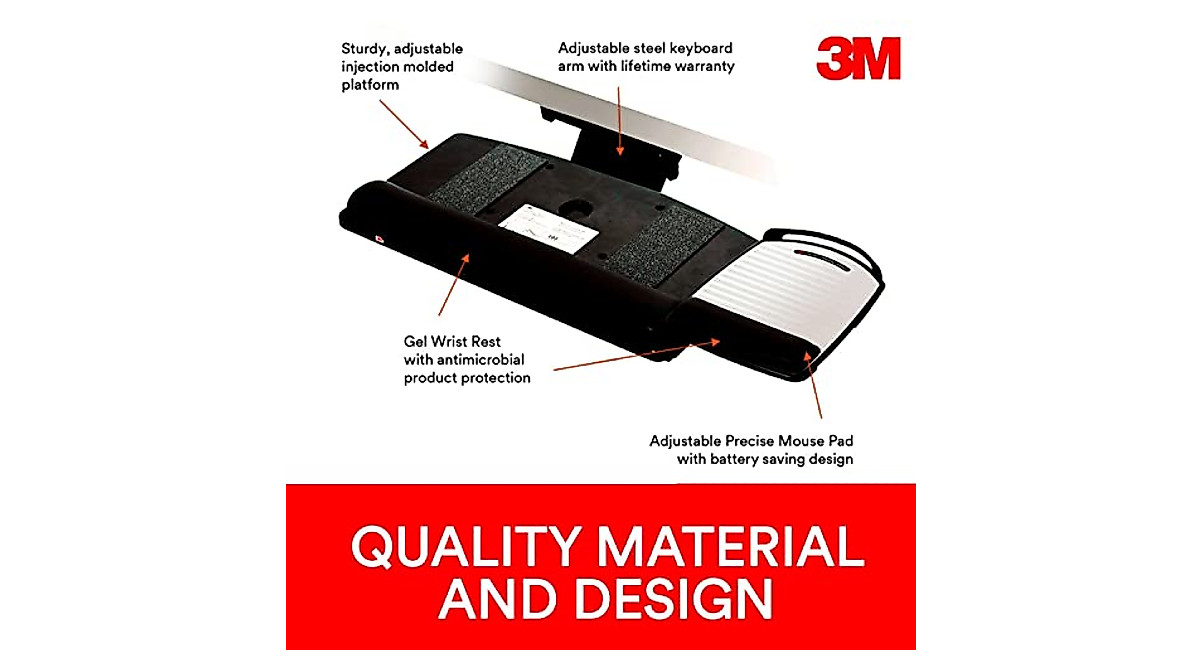 3M Adjustable Keyboard Tray for Ergonomic Comfort | Shop Now