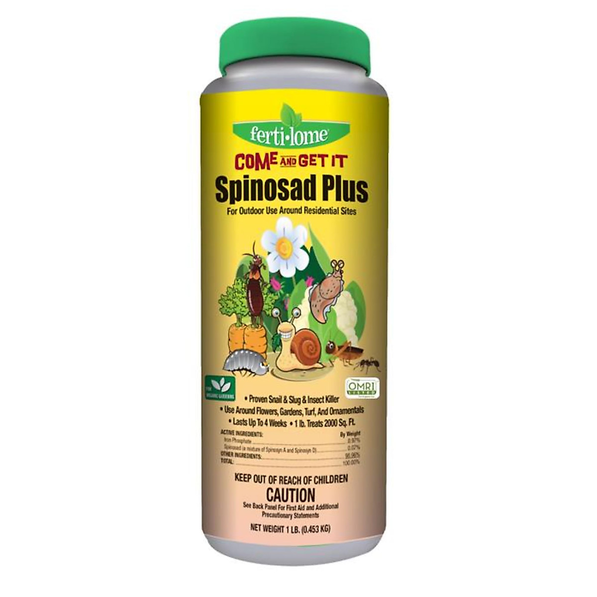 Fertilome (16025) Come and Get It Spinosad Plus, Bug, Slug & Snail Bait, OMRI Listed (1 lb.)