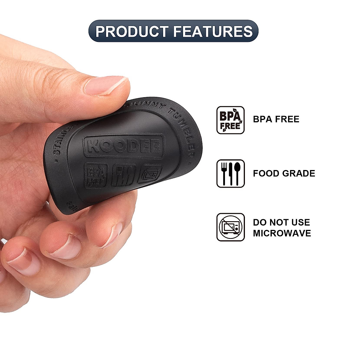 koodee Silicone Bottom for Tumblers, Protective Cup Mat Non-Slip Rubber Bottom for 20 oz Skinny Tumbler