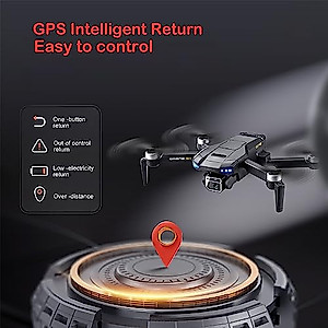 Dynoson GPS 5G Drones with 4K Camera for Adults, 50 Minutes Long Flight Time(2 Batteries), WiFi FPV and Long Control Range Drone with Brushless Motors and Optical Flow ,GPS Auto Return,Follows me,Include 2 Batteries and handbag