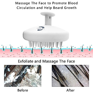 AOLDHYY lp Massager Scalp Scrubber Beard Brush for Men, Wet Dry Shampoo Brush Designed for Men, Hair& Beard Scrubber, Gift for Men