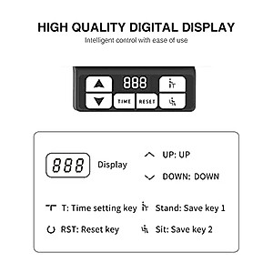 LCVXYERQ 55x24inch Adjustable Desk Electric Standing Desk Sit Stand up Desk Height Adjustable Home Office Workstation Memory Preset with Splice Table Plate White