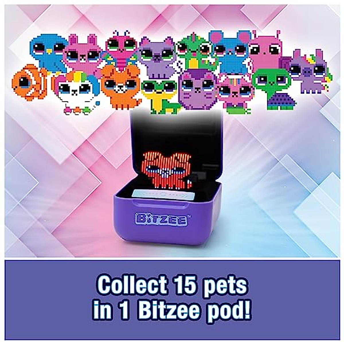 Bitzee, Interactive Toy Digital Pet and Case with 15 Animals Inside, Virtual Electronic Pets React to Touch, Kids Toys for Girls and Boys