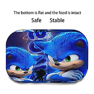 SHEFDVEG Cute Blue Lunch Bag for Boys Girls kawaii Reusable Insulated Lunch Box - Leakproof Cooler Tote Bag Freezable Lunch Bag for Office Work School