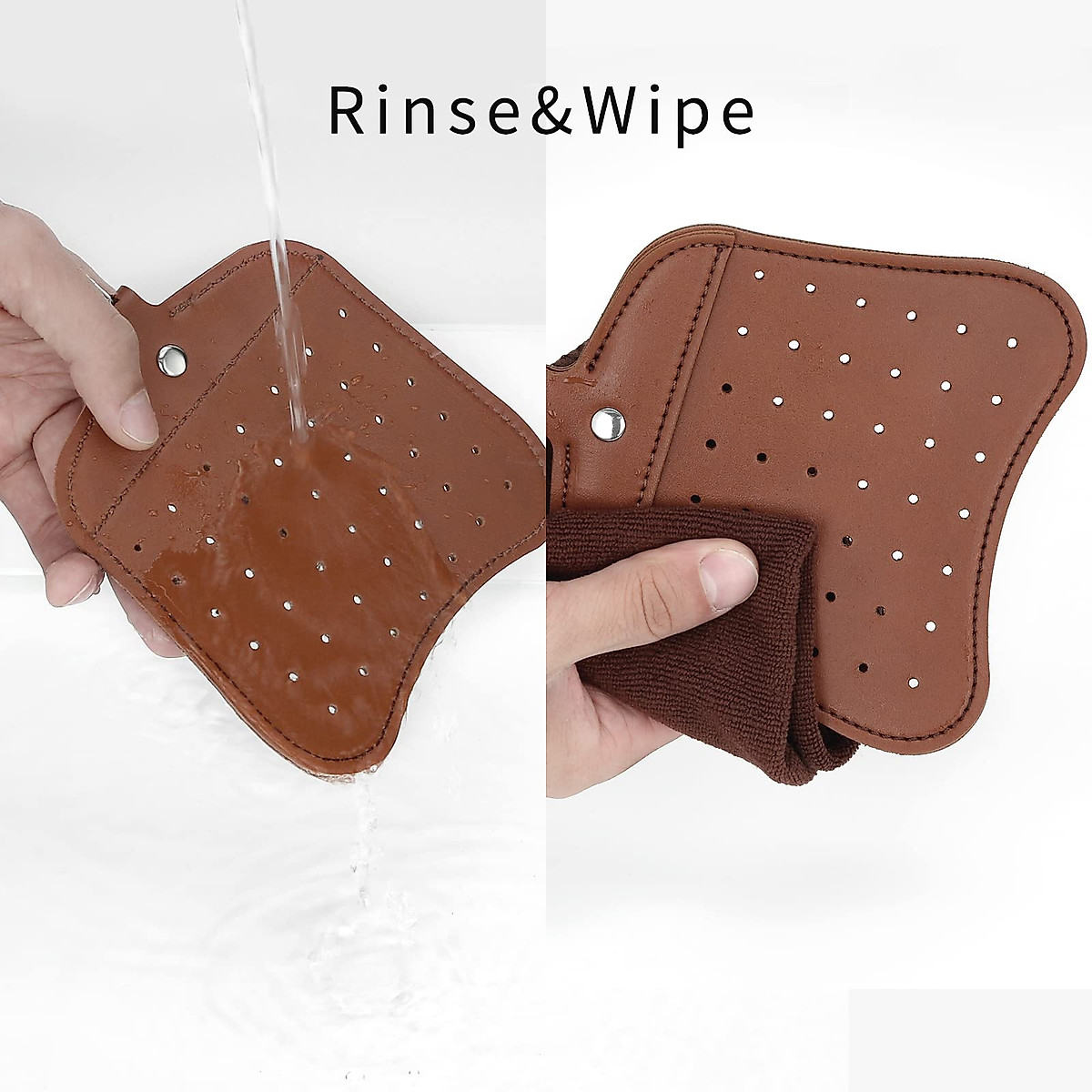 Foxany Telescopic Fly Swatters Heavy Duty Set, Leather Fly Swatter with Extendable Long Handle, Flexible Manual Flyswatter for Indoor Outdoor, 2 Pack