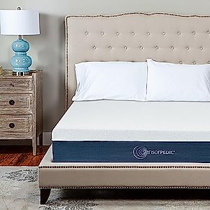 SensorPEDIC 10-Inch Twin Mattress, iCOOL Tech and Cooling Gel Infused Medium Plush Memory Foam Mattress, CertiPUR-US Certified, Bed-in-a-Box, Fiber Glass Free, Twin Size (75" L x 39" W x 10" H)