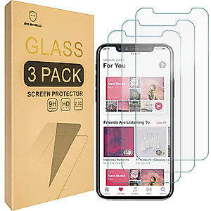 Mr.Shield [3-PACK] Designed For iPhone 11 Pro Max/iPhone XS Max [Tempered Glass] Screen Protector [Japan Glass With 9H Hardness] with Lifetime Replacement