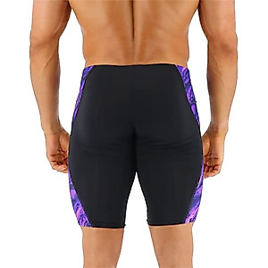 TYR Men's Standard Cadence Blade Splice Swimsuit Jammer, Purple, 26