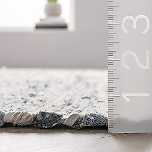 nuLOOM Maile Denim Stripes Runner Rug, 2' 6" x 8', Blue