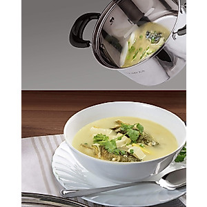 Lake Tian Stainless Steel Stock Pot, Stew Pot, Simmering Pot, Soup Pot with Lid, Healthy Duty, Dishwasher Safe, Saucepot with Lid Quart Stockpot,Silver (2.5 qt/7.25″)