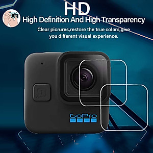 aMagisn Silicone Case Bag Screen Protector for GoPro HERO11 Black Mini Tempered Glass Film Cover Shield (1+2)