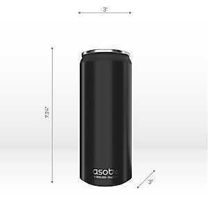 Asobu Multi Can Cooler Insulated Sleeve fits for Slim and Standard 12 Oz and 16 Oz Hard Seltzer, Soda, Beer or Energy Drinks and all standard size Beer Bottles (Glitter Black)