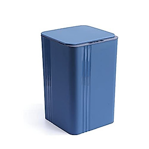CZDYUF Sensor Trash Can Large Capacity Toilet Bathroom Trash Can Kitchen Automatic Induction Bin with Lid ( Color : Blue , Size : 22*22*30.5cm )