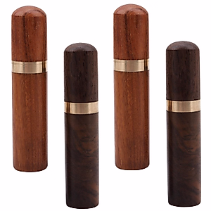 EXCEART 4Pcs Sandalwood Storage Box Wooden Needle Holder Crochet Hook Holder Yarn Needle Wooden Crafts Wood Crafts Sewing Needles Holder Needle case Sewing Tool Storage bin Mahogany