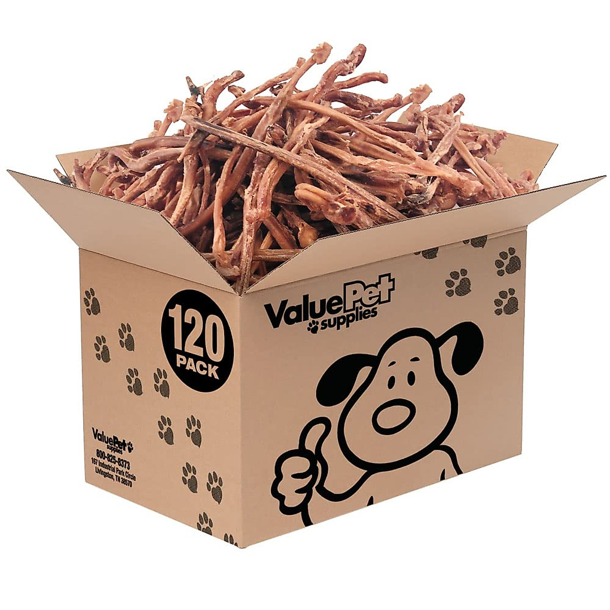 ValueBull Lamb Pizzle Sticks, 120 Count Bulk Pack - Natural Dog Treats, Grass-Fed