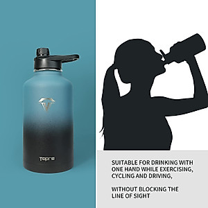 Water Bottle Lid, Topre Spout Lid BPA-free Leak proof Wide Mouth Easy Clean Replacement Cap for 64oz Insulated Water Bottle Accessories