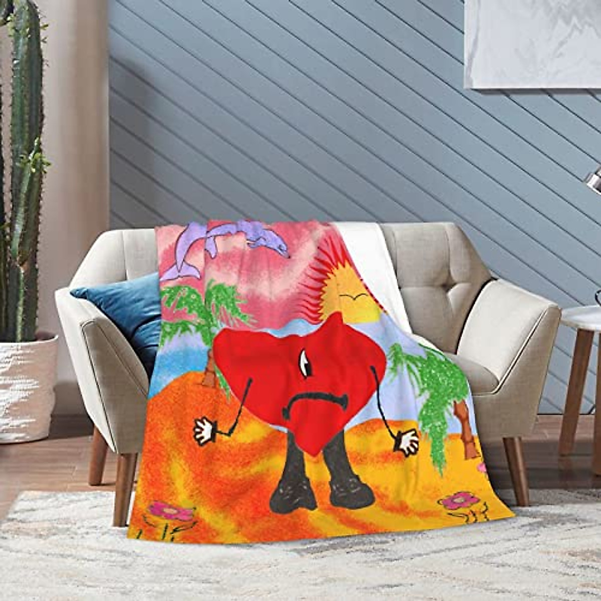 Unique Soft Bed Throws Popular Blanket Novelty Throw Blanket Throw Super Cozy Blanket Gifts for Latino Fans Matter Pride 50X60 in 01