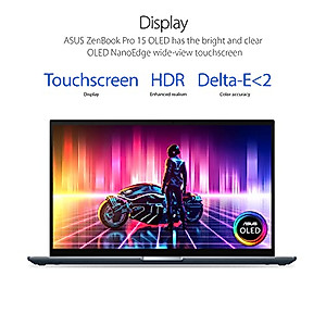 ASUS ZenBook Pro 15 OLED Laptop 15.6” FHD Touch Display, AMD Ryzen 9 5900HX CPU, NVIDIA GeForce RTX 3050 Ti gpu, 16GB RAM, 1TB PCIe SSD, Windows 11 Pro, Pine Grey, UM535QE-XH91T