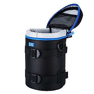 JJC Water Resistant Deluxe Lens Pouch Case Bag for Canon EF 70-200mm 4L / EF 28-300mm 3.5-5.6 USM/EF 70-300mm 4-5.6L/ Nikon AF-S NIKKOR 70-200mm 4G ED VR/Nikon 80-200 F2.8, Inner Size:113 x 215mm