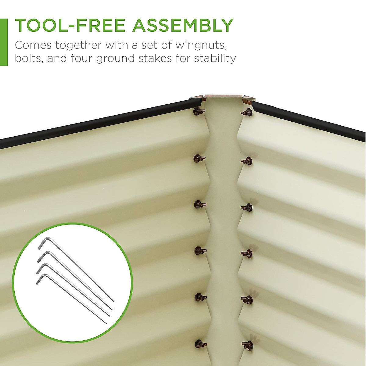 Best Choice Products 6x3x2ft Outdoor Metal Raised Garden Bed, Deep Root Box Planter for Vegetables, Flowers, Herbs, and Succulents w/ 269 Gallon Capacity - Wood Grain