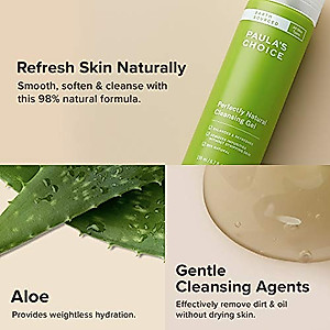 Paula's Choice EARTH SOURCED Perfectly Natural Gel Cleanser with Aloe, 98% Natural & Fragrance Free, 6.7 Ounce
