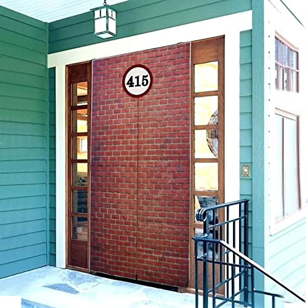 Brick Wall Party Backdrop, Red Brick Wall Backdrop for Magical Wizard Wall Decoration, Kids Birthday Wizard School Party Supplies, Halloween Door Curtains Decoration (Red)