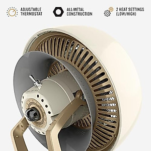 Vornado VHEAT Vintage Metal Heater, Vintage White, Whole Room