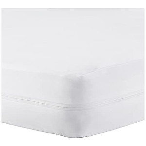 Amazon Basics Waterproof Zippered Standard Crib (28" x 52") Mattress Protector Encasement, 2-Pack