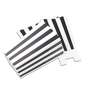 IPALMAY Black and White Striped Mini Paper Popcorn Boxes - Treat Boxes - Birthday Favor Box - Snack Boxes, Family Movie Night Boxes, Set of 36