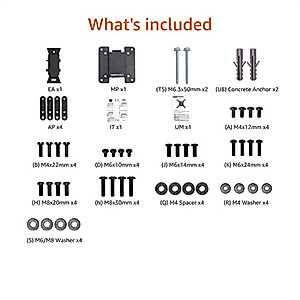 Amazon Basics Tilt TV Wall Mount fits 12-Inch to 40-Inch TVs and VESA 200x200, Black